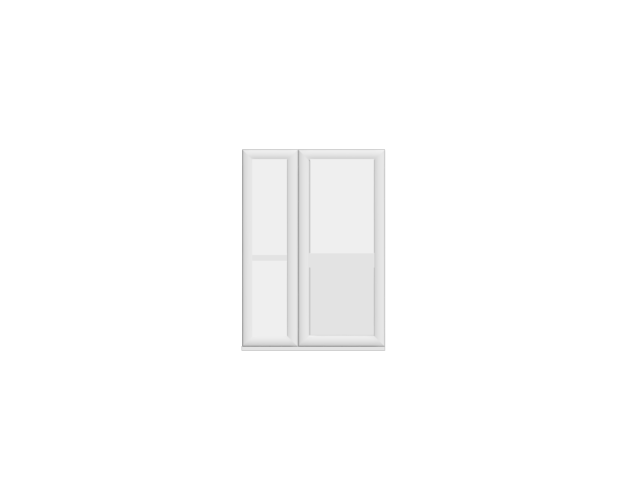 Half Glazed uPVC Single Door – Tongue & Groove Panel with Midrail Side ...